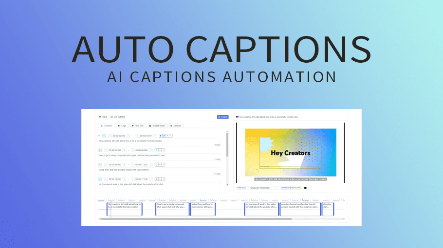 Auto Caption Generator Online - 98% Accurate Auto Captions